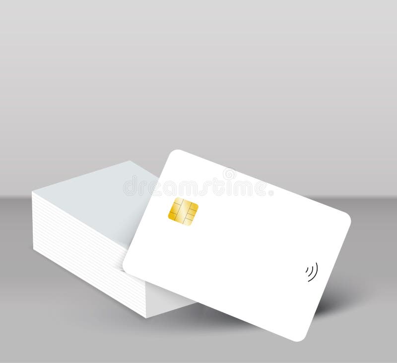 Banking Chip Credit Card Realistic Mockup. Clear Plastic Card Template ... Banking Chip Credit Card Realistic Mockup. Clear Plastic Card Template ...