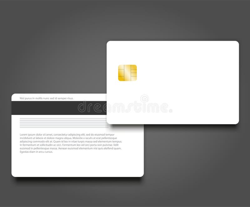 Banking Chip Credit Card Realistic Mockup. Clear Plastic Card Template ... Banking Chip Credit Card Realistic Mockup. Clear Plastic Card Template ...