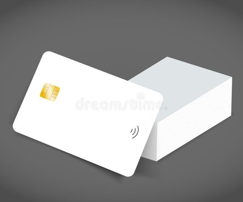 Banking Chip Credit Card Realistic Mockup. Clear Plastic Card Template ... Banking Chip Credit Card Realistic Mockup. Clear Plastic Card Template ...