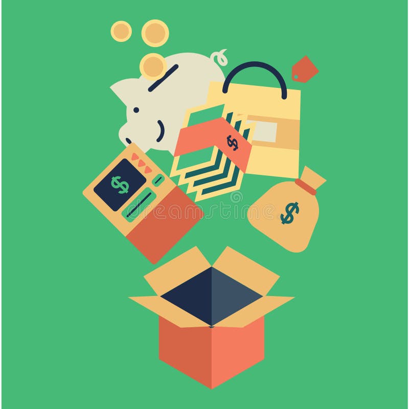 Banking Collection. Vector Illustration Decorative Design Stock Vector ...