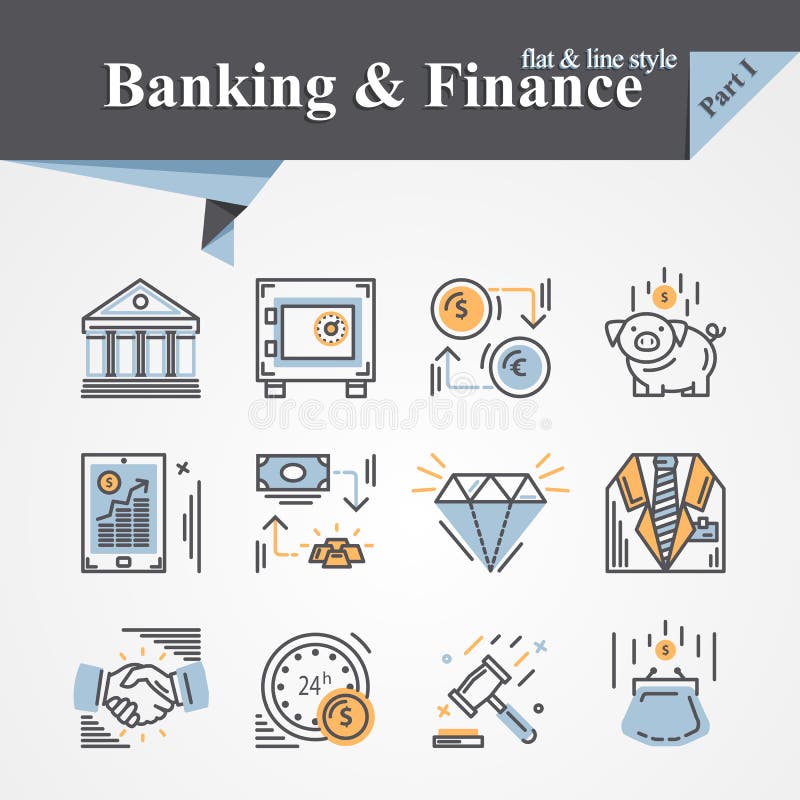 Banking and Finance icon stock vector. Illustration of icon - 67289437