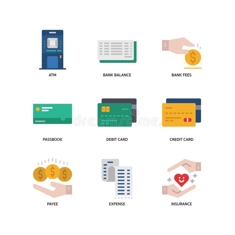 Banking and finance icons stock vector. Illustration of banking - 126675067 Banking and finance icons stock vector. Illustration of banking - 126675067