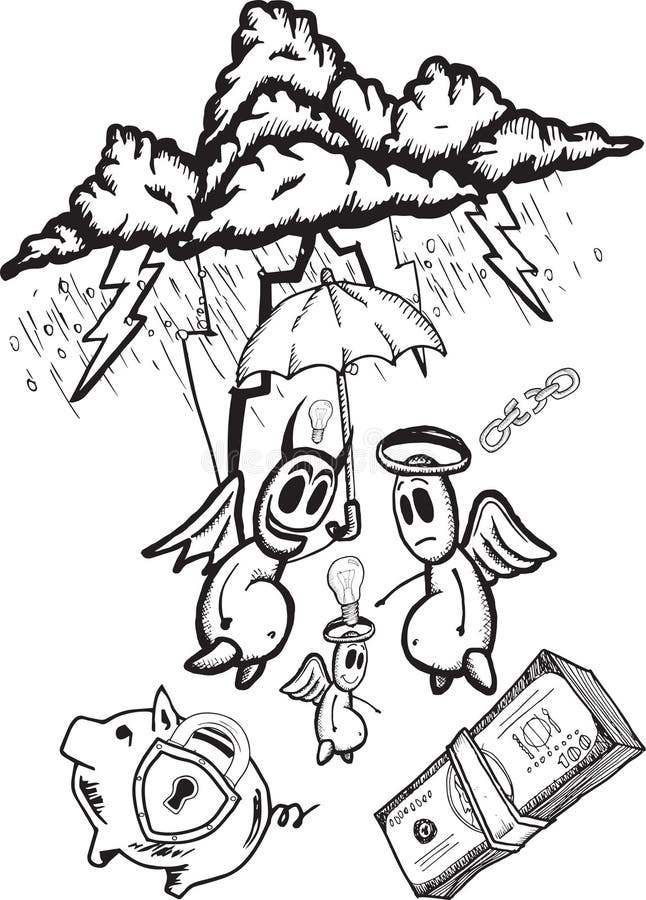 Raining Money Umbrella Stock Illustrations – 63 Raining Money Umbrella ...