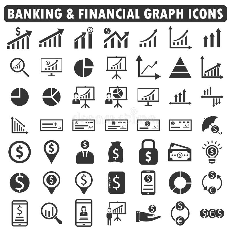 Banking and Financial Graph Icon Stock Vector - Illustration of ...