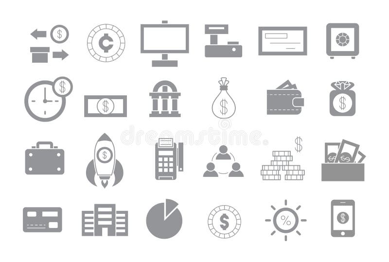 Gray icon set activity stock illustration. Illustration of icon - 58211289