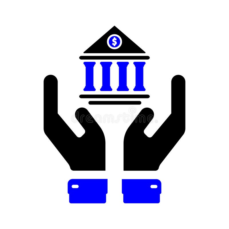 Banking Hands Bank Icon stock vector. Illustration of finance - 201511152
