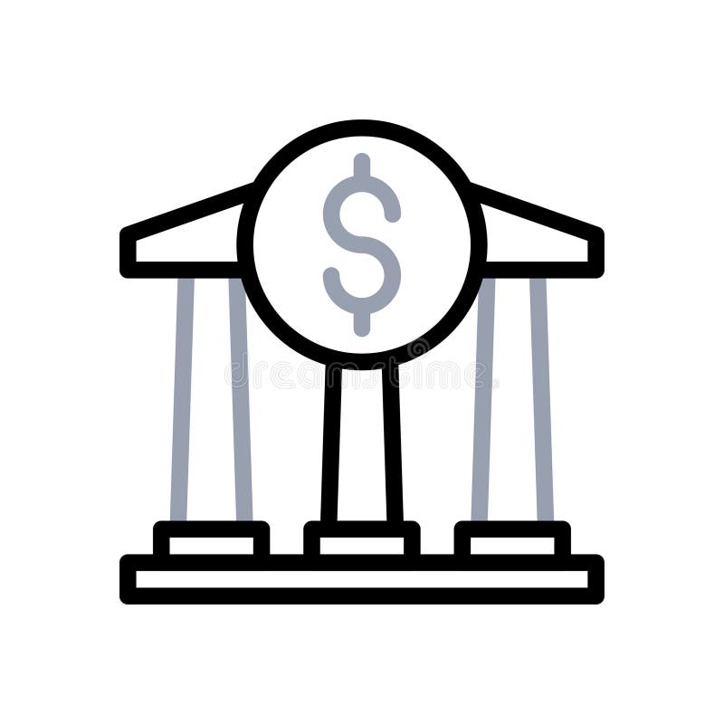Banking Icon Duocolor Grey Black Business Symbol Illustration Stock ...