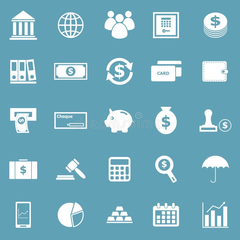 Banking Icons Blue Background Stock Illustrations – 6,198 Banking Icons ...