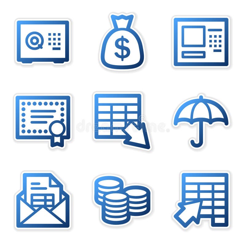 Users icons, blue series stock vector. Illustration of comment - 5220787