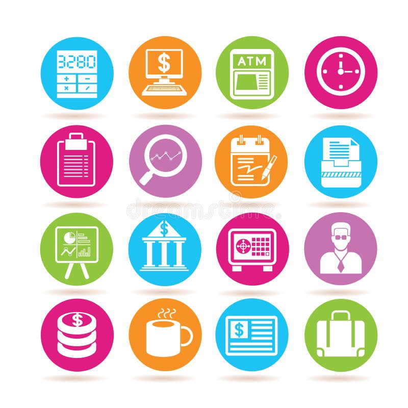 Banking icons stock illustration. Illustration of building - 36902492