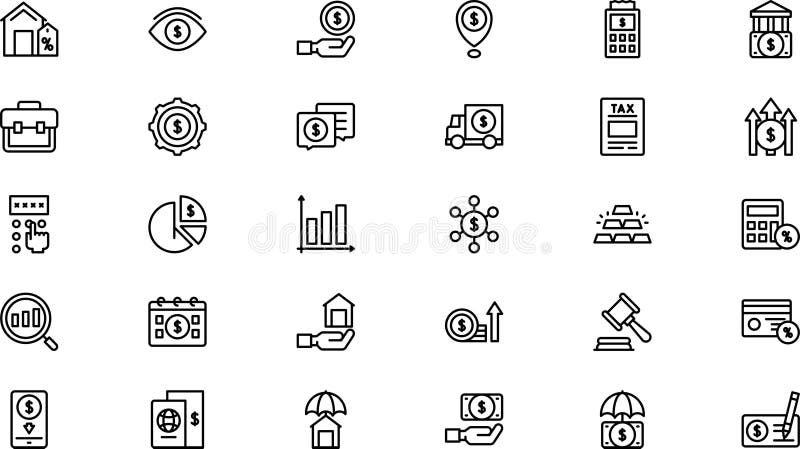 Banking Icons High-Quality Vector Icons Collection with Editable Stroke ...