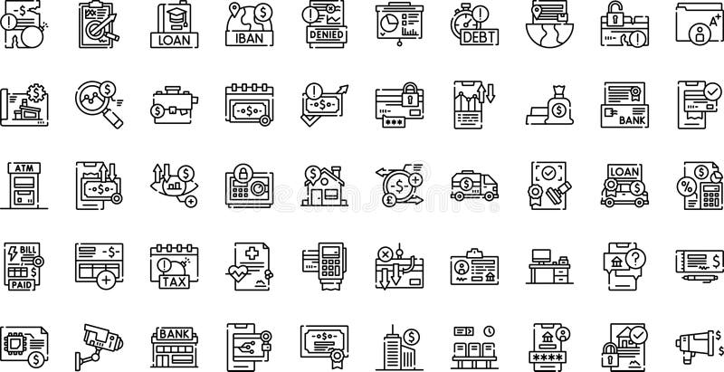Banking Icons High-Quality Vector Icons Collection with Editable Stroke ...