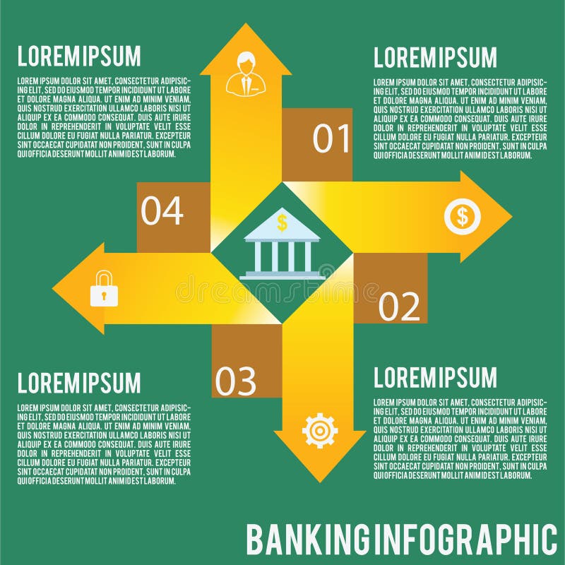 Banking Infographic. Vector Illustration Decorative Design Stock Vector ...
