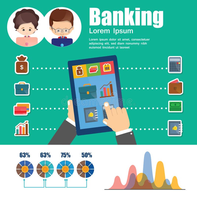 Banking Infographic. Vector Illustration Decorative Design Stock Vector ...