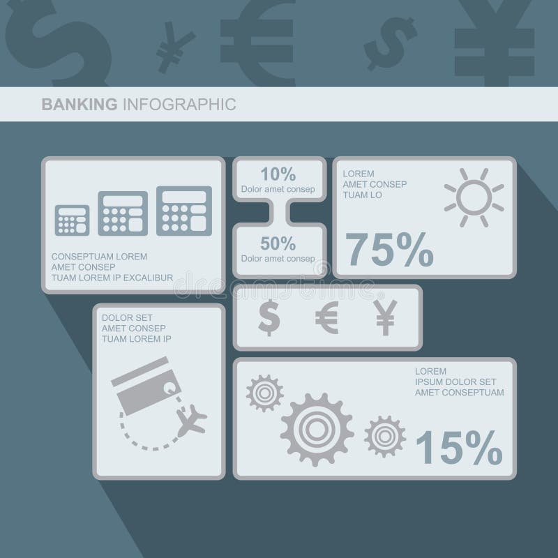 Banking Infographic. Vector Illustration Decorative Design Stock Vector ...