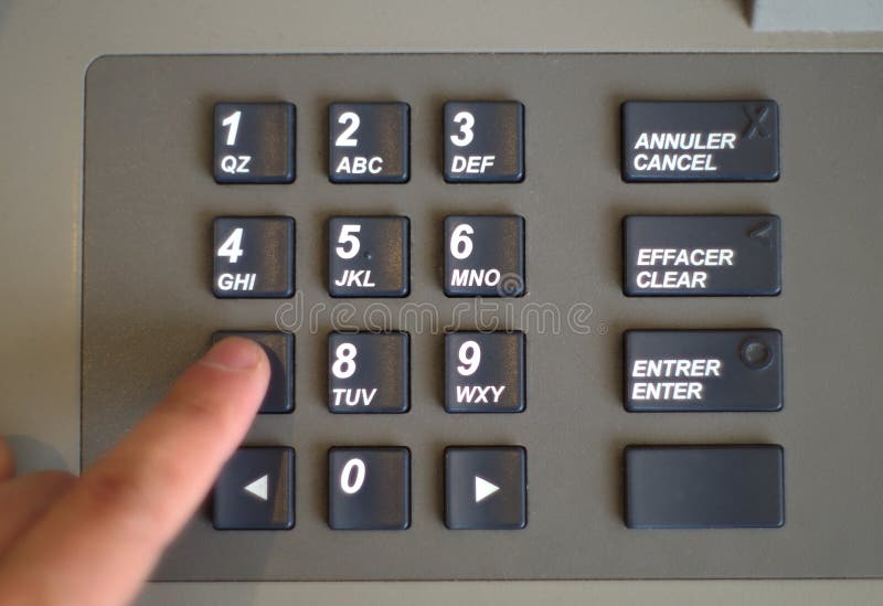 Banking Pin Number Password Entry Transaction Security Card Stock Photo ...