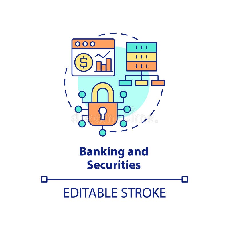 Banking and Securities Concept Icon Stock Vector - Illustration of ...