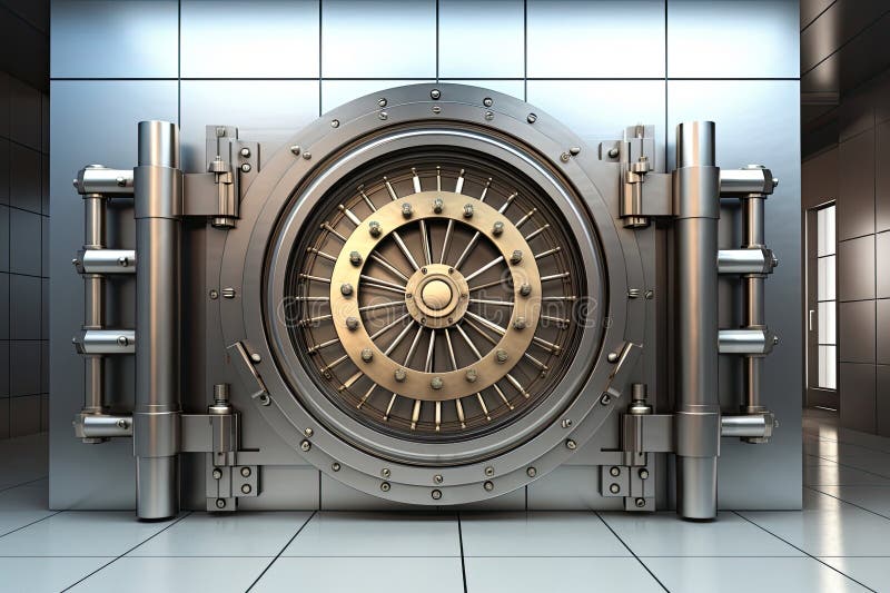 Banking Security Image of a Bank Vault or a Secure Digital Lock Stock ...