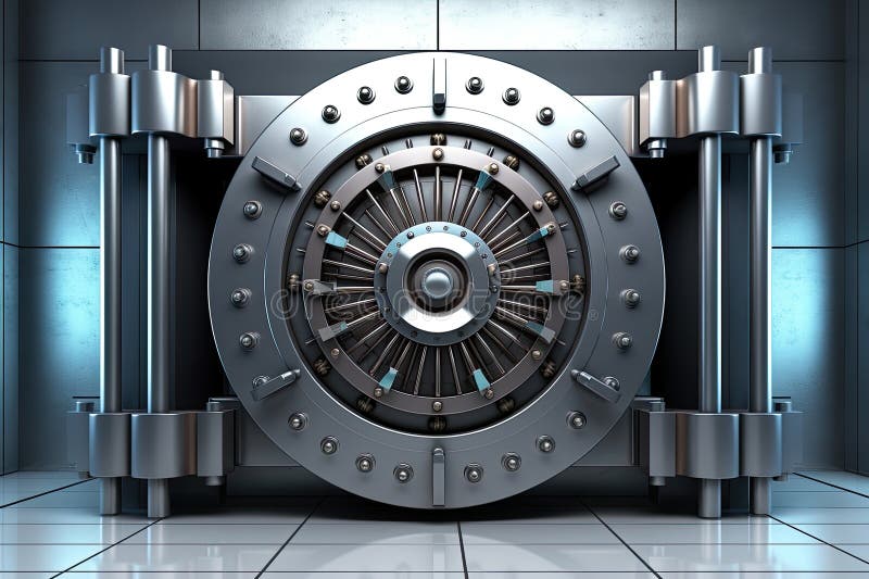 Banking Security Image of a Bank Vault or a Secure Digital Lock Stock ...