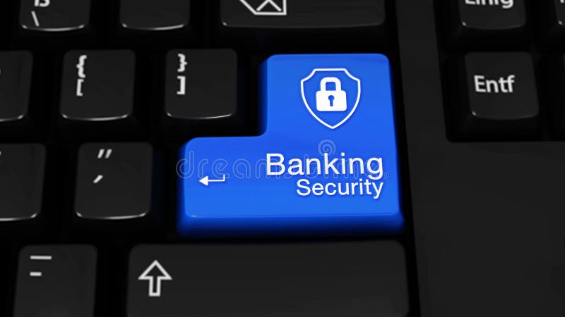 02. Banking Security Rotation Motion Enter Button on Computer Keyboard ...