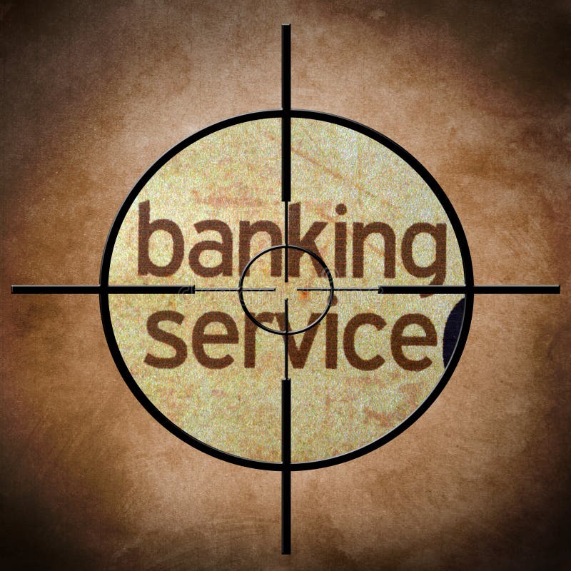 Banking service target stock illustration. Illustration of analysis ...