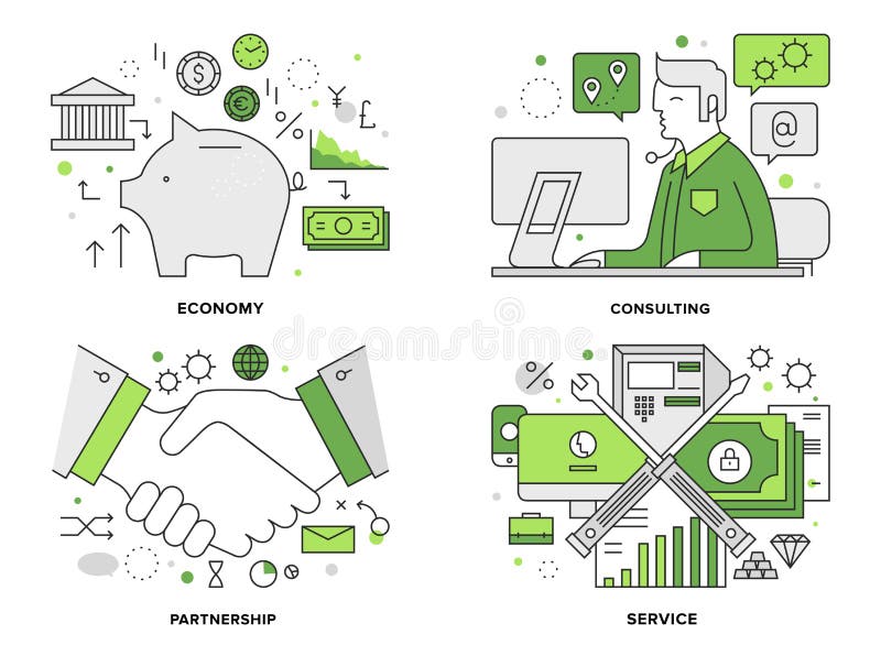 Web Services Flat Line Illustration Stock Vector - Illustration of ... Web Services Flat Line Illustration Stock Vector - Illustration of ...