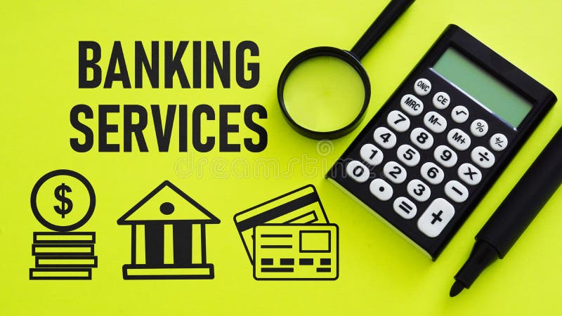 Banking Services are Shown Using the Text Stock Photo - Image of ...