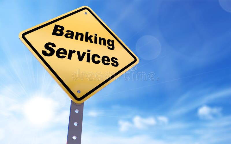 Banking services sign stock illustration. Illustration of commerce ...