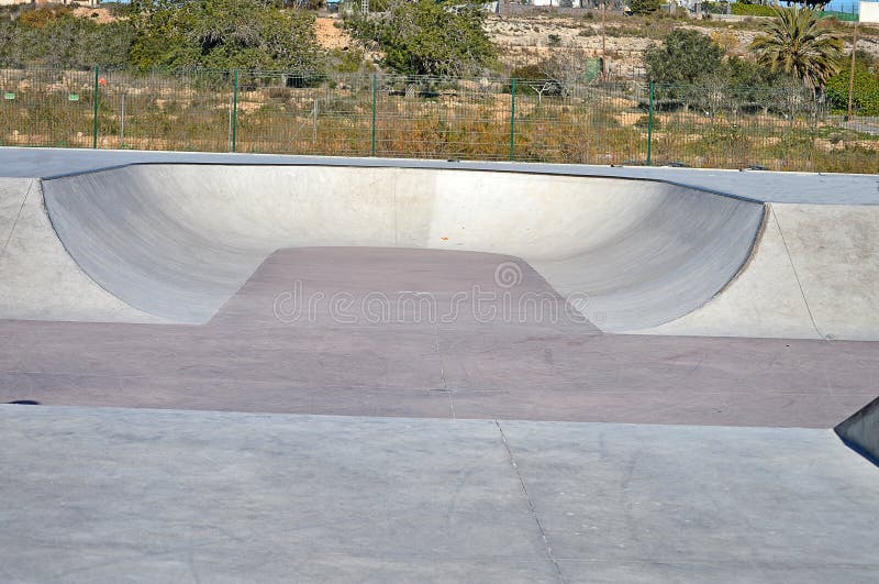 Banking at a Skate Park - Roller Blading Skating Kids Sport Stock Photo ...