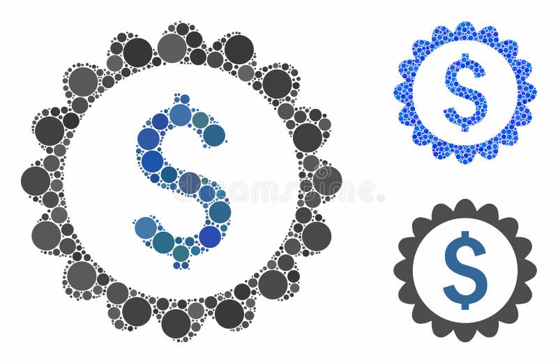 Banking Stamp Composition Icon of Round Dots Stock Illustration ...