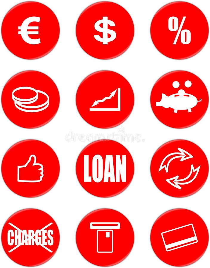 Banking symbols stock illustration. Illustration of symbols - 53227488