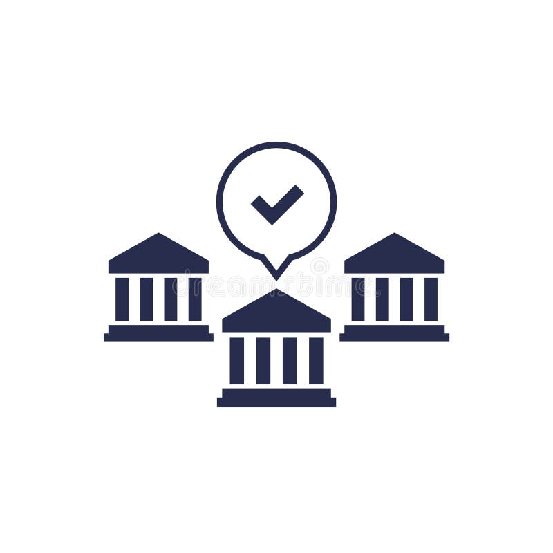 Banking System Icon, Financial Institutions Vector Stock Vector ...