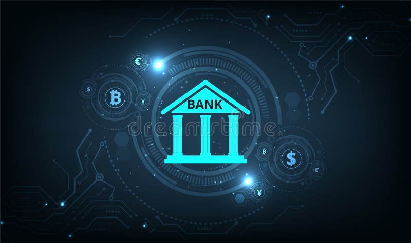 Banking Technology Concept. Stock Vector - Illustration of icon ...