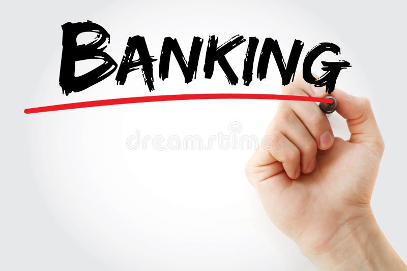 Banking Text with Marker, Concept Background Stock Photo - Image of ...
