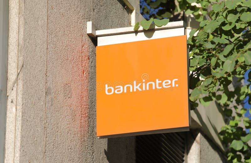 Bankinter bank logo editorial photo. Image of banks - 121238721