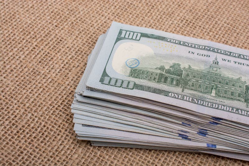 Banknote Bundle of US Dollar Stock Photo - Image of bundle, currency ...