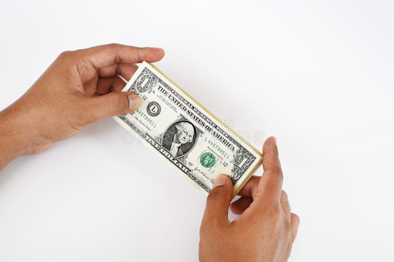 Banknote on hand stock image. Image of bills, green, element - 99926163