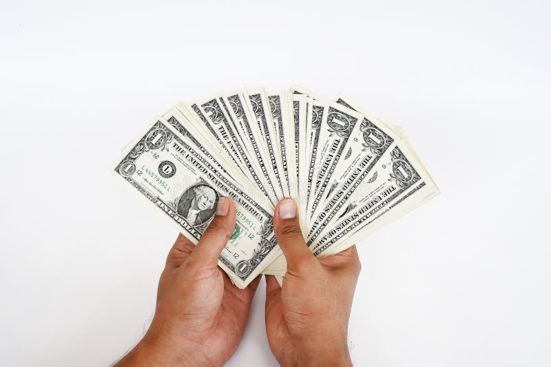 Banknote on hand stock photo. Image of prosperity, paper - 99731690