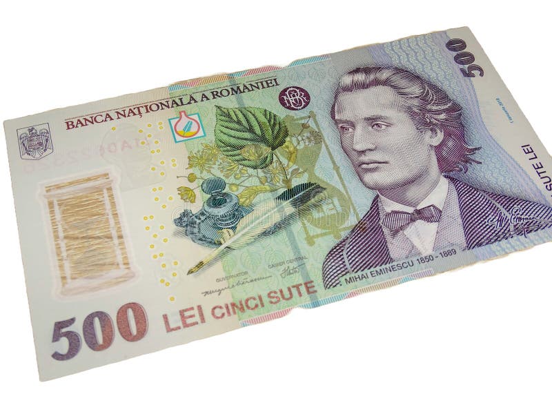 Banknote of 500 Lei. Romanian Money Stock Photo - Image of romanian ...