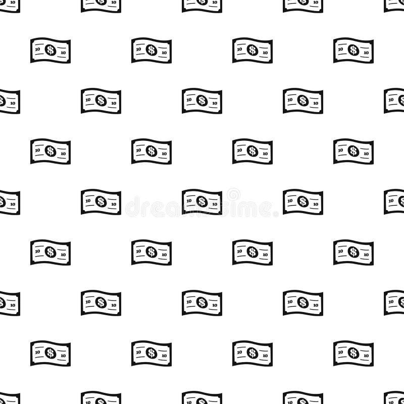 Banknote Pattern Seamless Vector Stock Vector - Illustration of gold ...
