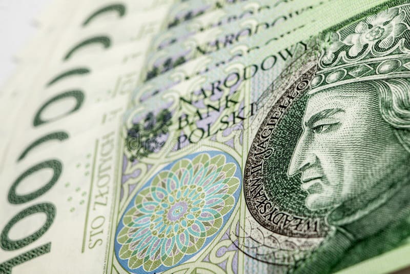 Banknote 100 PLN stock photo. Image of crisis, dibs, investment - 50365894
