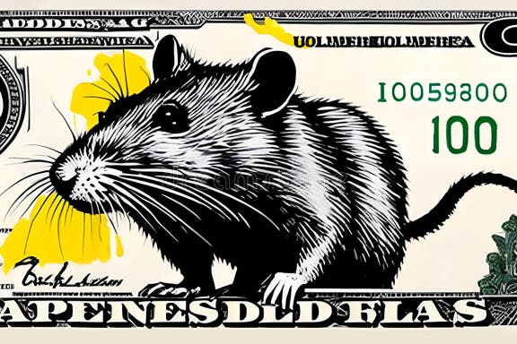 Banknote with rat stock illustration. Illustration of dollar - 270640460