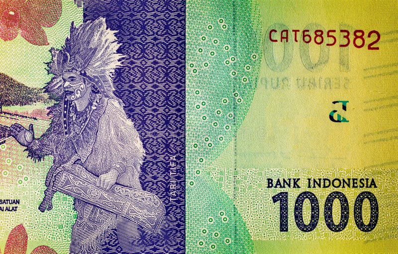 Banknote 1000 Rupiah Indonesia, Fragment for Design. Money of Indonesia ...