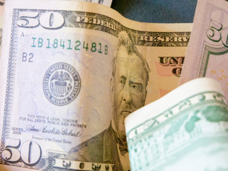 Banknote Texture. the Intricate Design of a $50 Bill, Highlighting Its ...