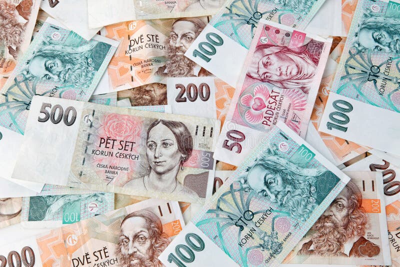 Banknotes and Banknotes from the Czech Republic Stock Image - Image of ...
