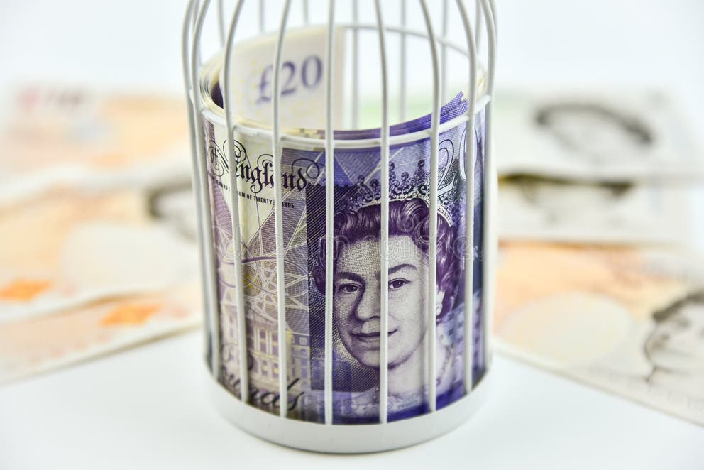 Banknotes behind the bars stock photo. Image of bars - 77714162