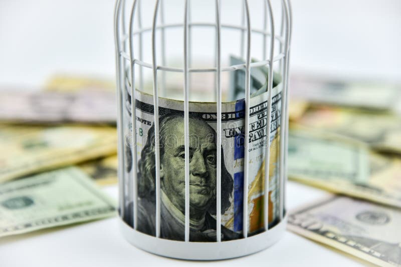 Banknotes behind the bars stock photo. Image of cage - 77736142