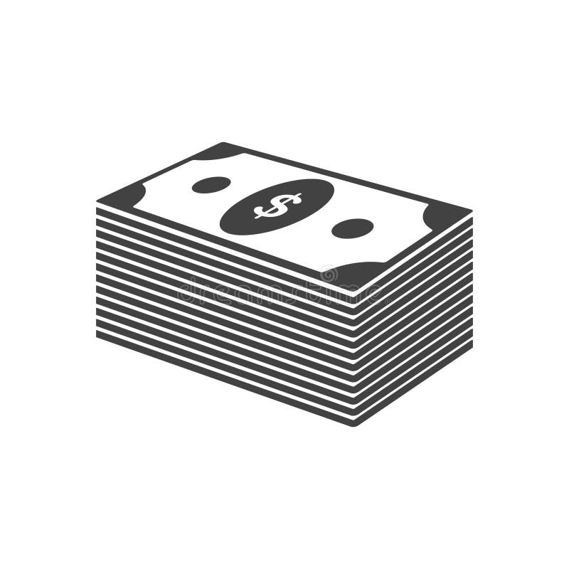 Stack of Dollar Banknotes Icon Stock Vector - Illustration of banknote ...
