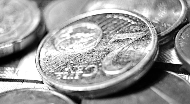 Banknotes, Coins and Paper Money Stock Image - Image of centimes, fifty ...