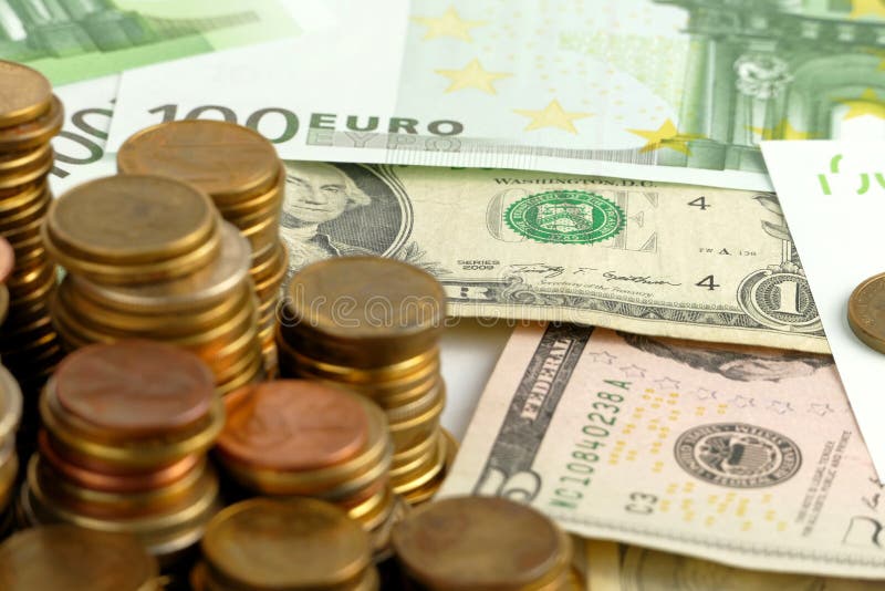 Banknotes and coins stock photo. Image of banknotes, finance - 78879936